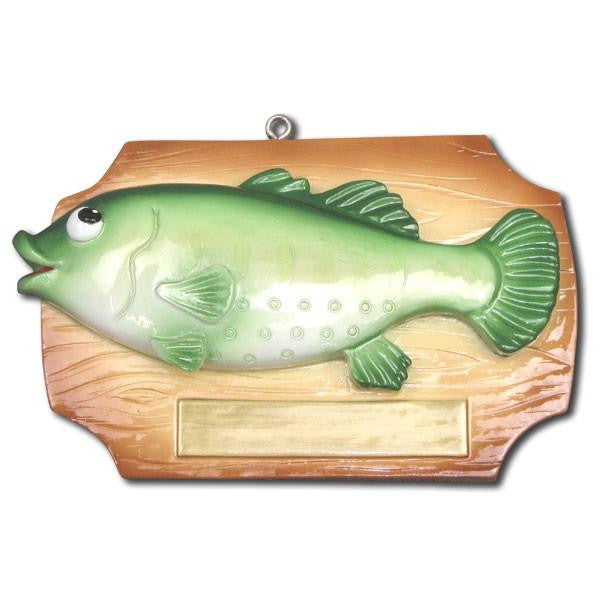 Fish Bass on Plaque Ornament – OrnamentKiosk.com